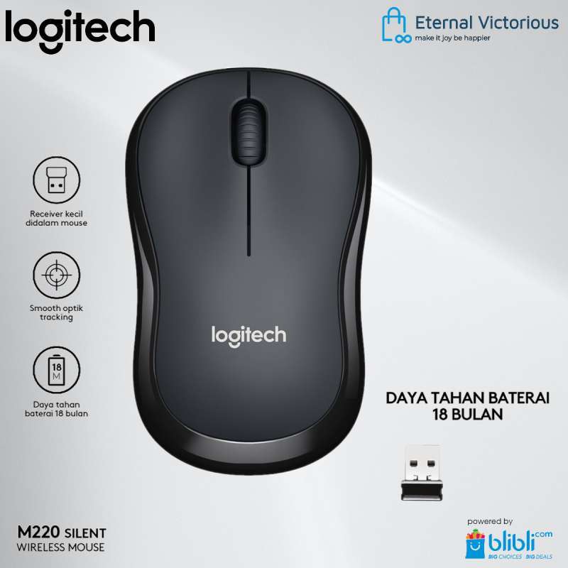 Promo Logitech M220 Silent Wireless Mouse Original - Garansi Resmi ...