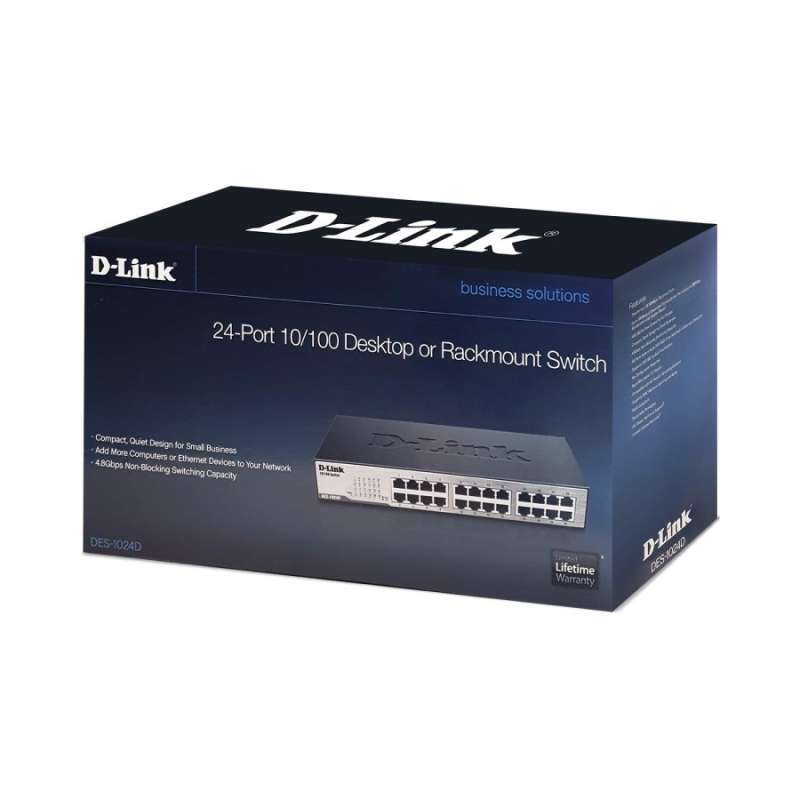 Jual D-Link DES-1024D 24-Port Fast Ethernet Desktop/Rackmount Switch di ...