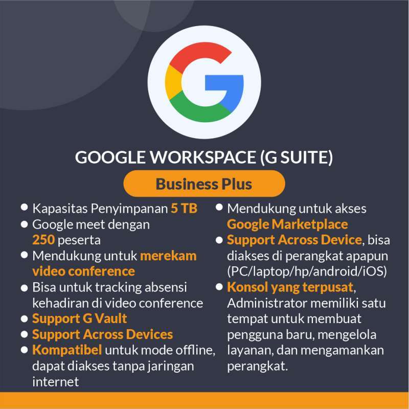 Jual Google Workspace G-Suite Google Drive Paket Business Starter 100 ...
