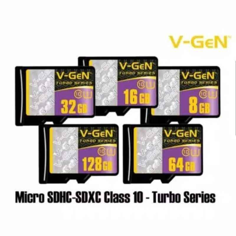 Jual V-GeN Turbo MicroSD Memory Card [128GB/ Class 10/ 100Mbps] di ...