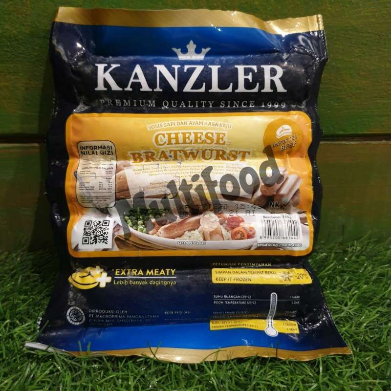 Jual sosis sapi kanzler isi keju / kanzler sosis cheese bratwurst 360gr ...