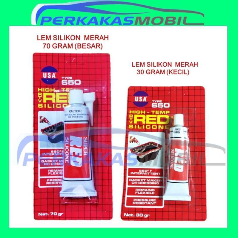 Promo Usa Lem Red Silikon Silicone Silicon Merah Mesin Tahan Panas ...
