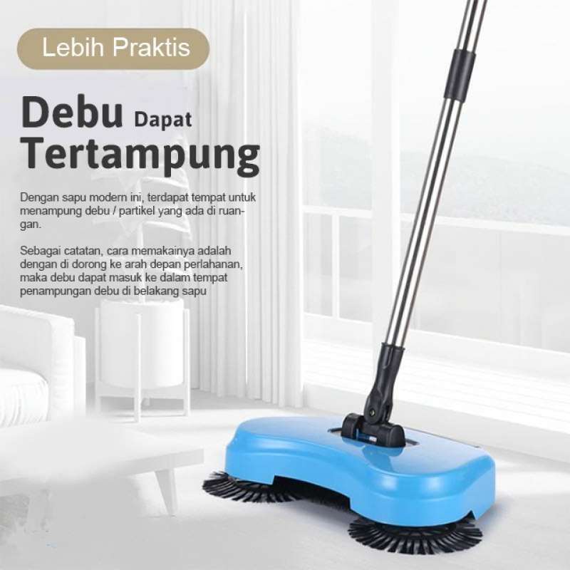 Jual Sapu Otomatis 360 Derajat / Sapu Praktis / Sapu Modern - Biru Muda ...