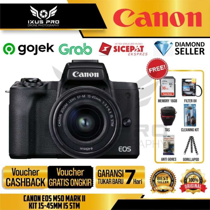 Promo Canon EOS M50 Mark II Diskon 23% di Seller Ixuspro Official Store - Mangga Dua Selatan ...