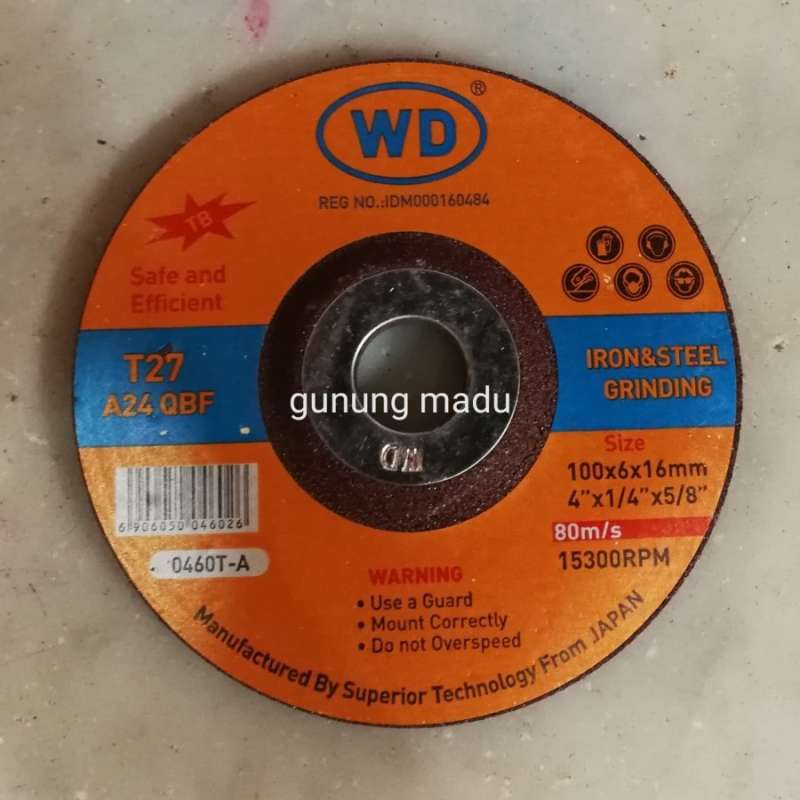 Jual BATU GRINDA 4 BATU POLES BESI GRINDING WHEEL 100x6x16 MM di Seller ...