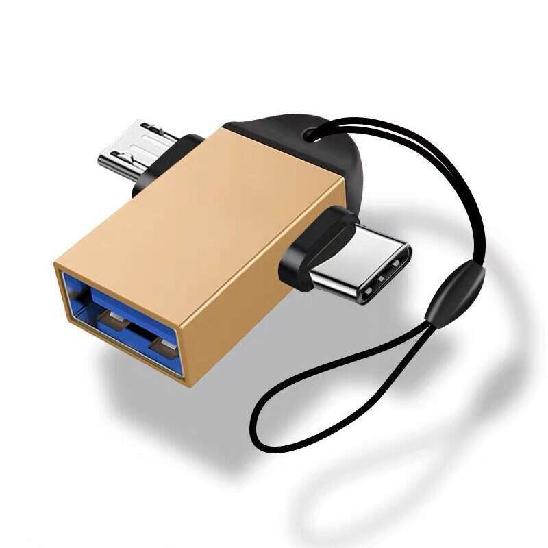 Jual TRIPLEDI OTG Adapter 2in1 Type C Micro USB To USB 3.0 Mini ...