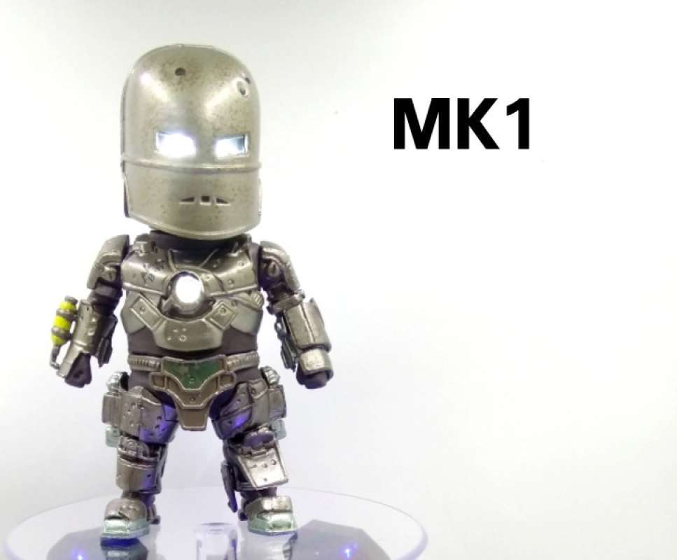 Jual Action Figure Iron Man chibi mini ori mirip kids logic MK1 MK20 ...