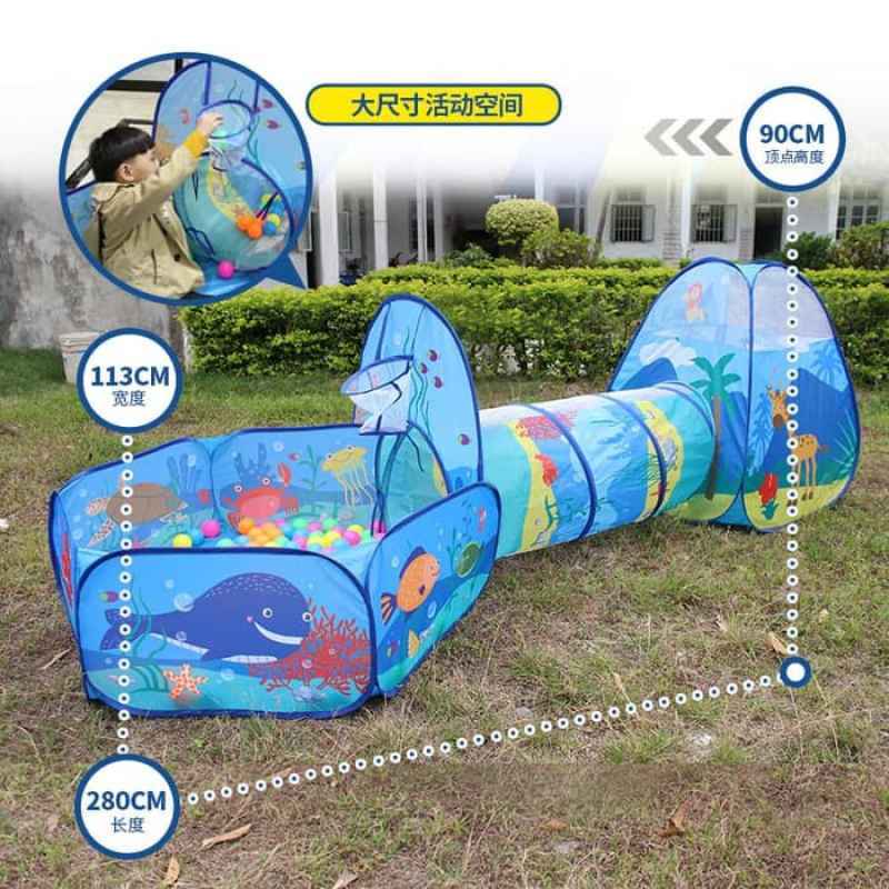 Promo OEM ONE - M6 Mainan Tenda Anak Terowongan 4 in 1 + Kolam + Ring ...