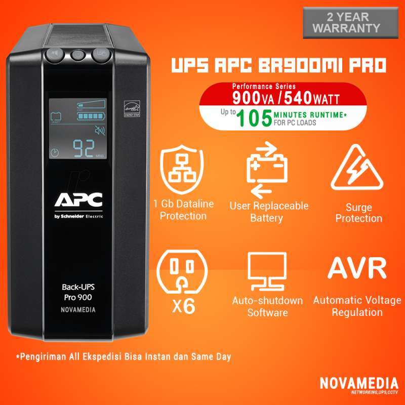 Jual UPS APC PRO BR900MI 900VA 540WATT LCD INTERFACE di Seller ...