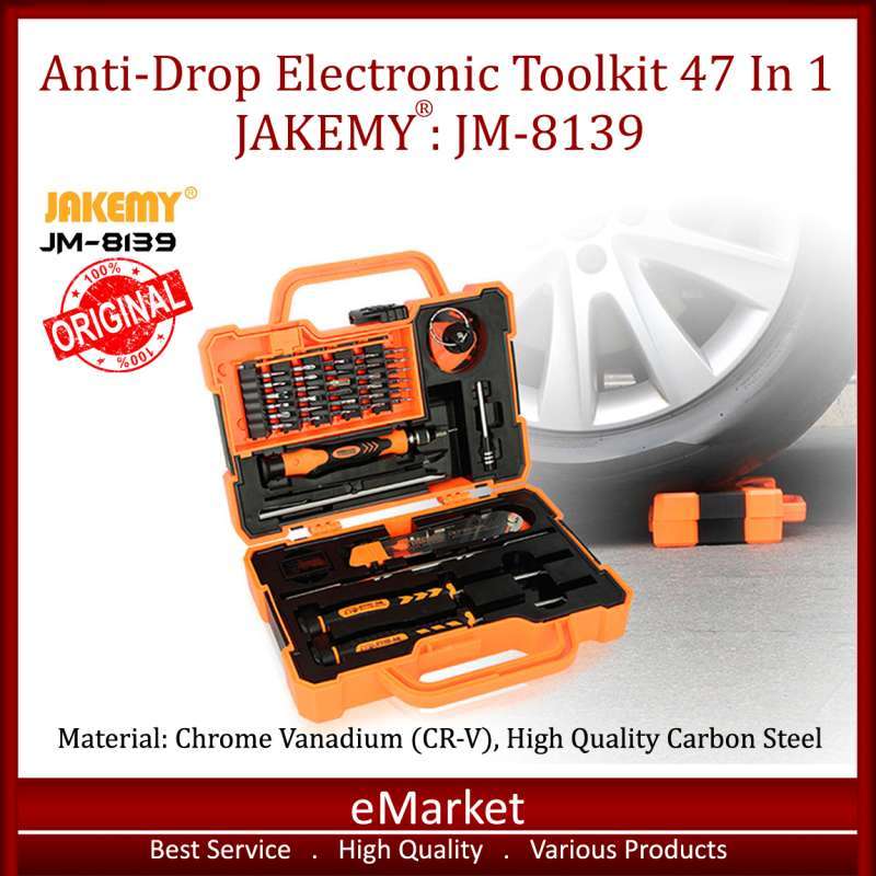 Jual Obeng Set 47 In 1 JAKEMY JM-8139 ORIGINAL - Screwdriver HP Laptop ...