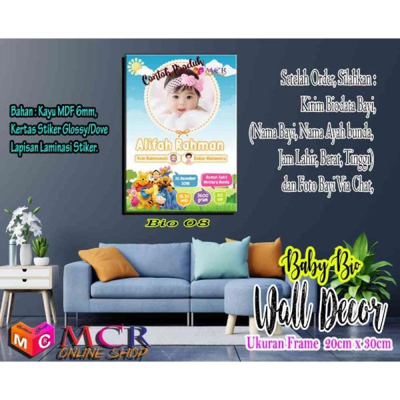 Promo Custom Frame Biodata Bayi Anak Baby Bio Decor Pajangan Custom ...