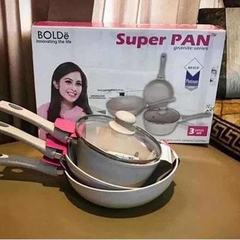 Promo Bolde Super Pan Induksi 3 Set Granite Beige Diskon 20% di Seller ...