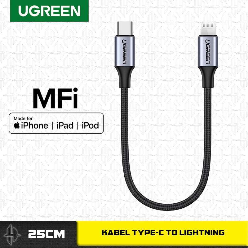 Jual UGREEN 60757 Kabel MFI PD USB Type-C To Lightning Power Bank Fast Charging Iphone di Seller ...