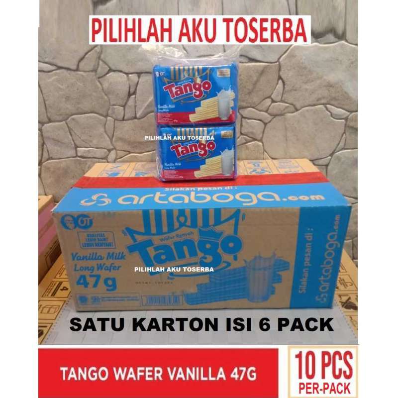 Jual Tango Wafer VANILLA 47 gr - (HARGA 1 KARTON ISI 6 PACK x 10 SACHET ...