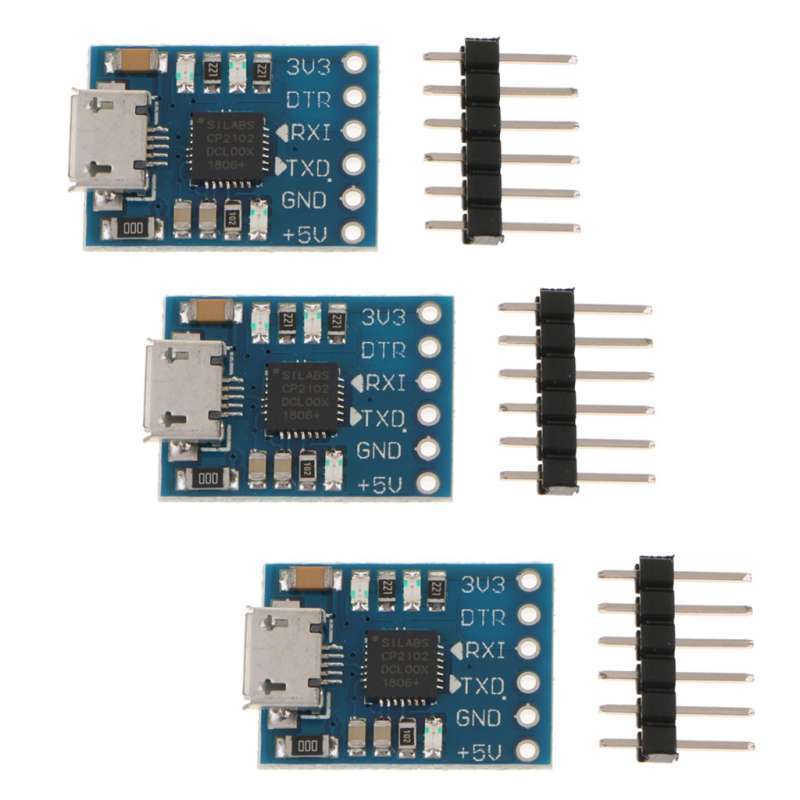 Promo 3x CP2102 Module Micro USB 2.0 to TTL 6 PIN Serial Converter UART ...