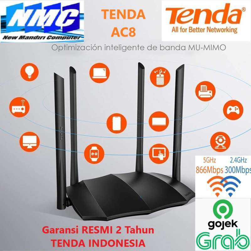 Promo Tenda Ac8 Ac1200 Ipv6 Dual-band Gigabit Wireless Router Wifi Diskon 17% Di Seller New ...