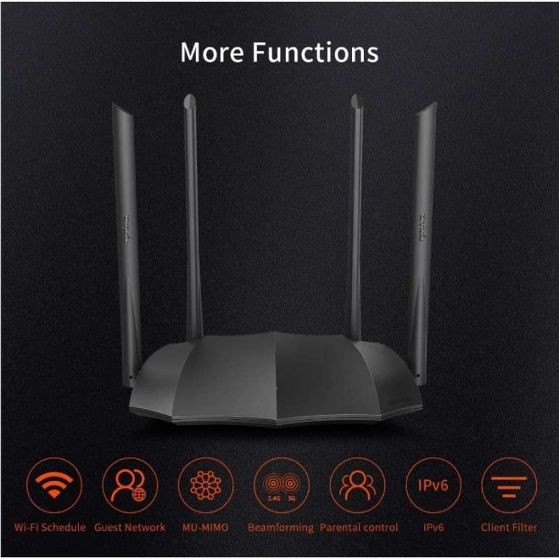 Promo Tenda Ac8 Ac1200 Ipv6 Dual-band Gigabit Wireless Router Wifi Diskon 17% Di Seller New ...