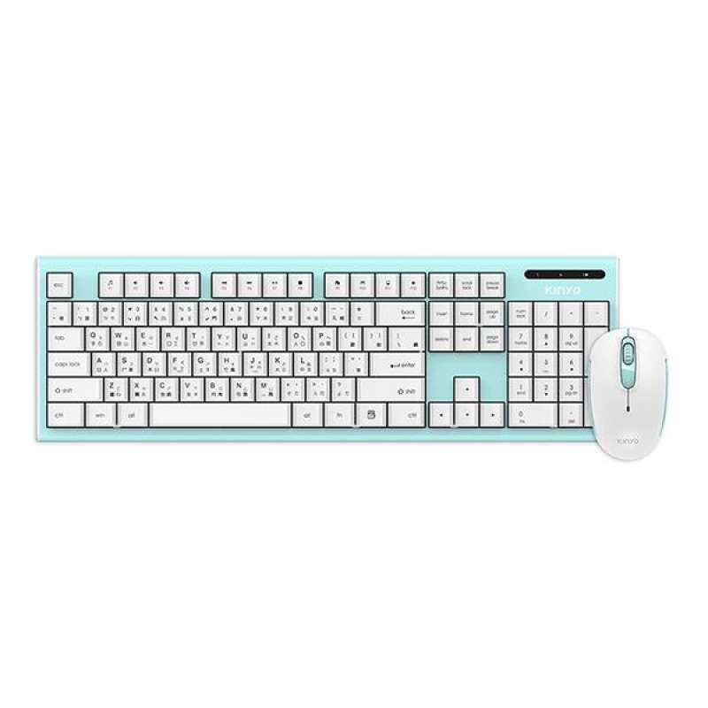 Jual (kinyo)KINYO 2.4GHz wireless keyboard and mouse set (green ...