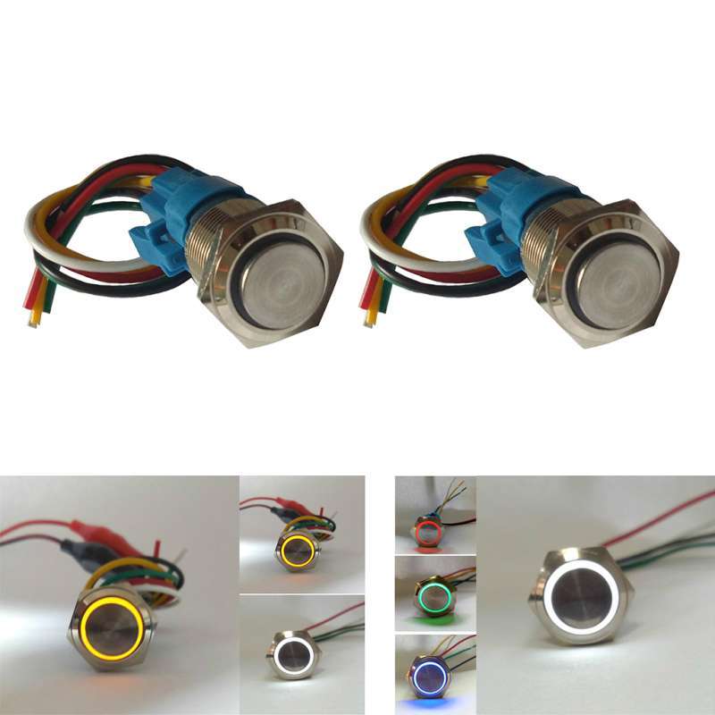 Promo 2 pieces 3-6V IP65 250V/5A Push Button Switch Connector Diskon 16 ...