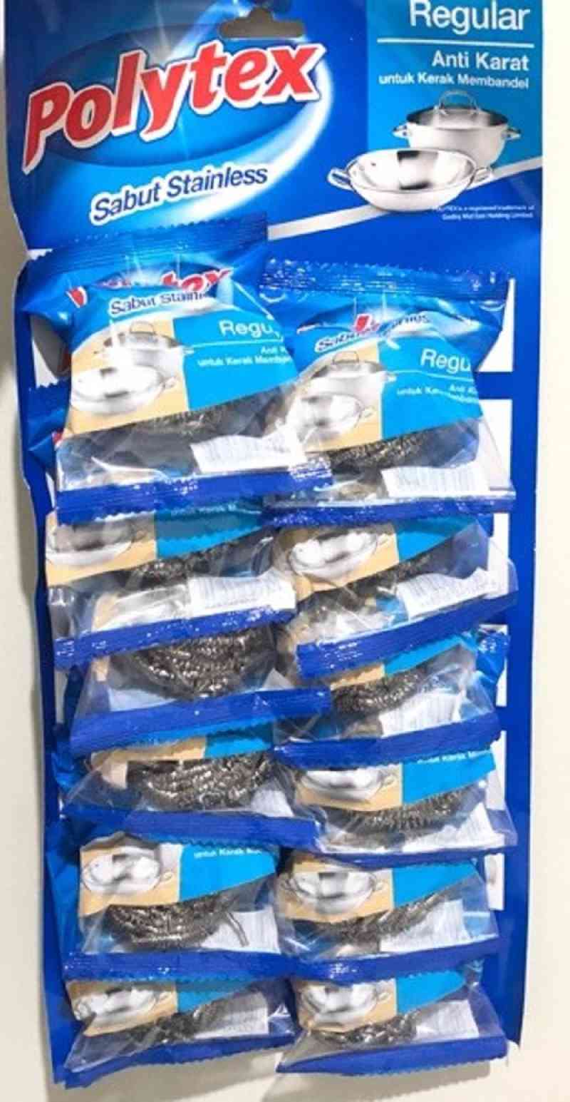 Jual Kawat Cuci Piring Polytex Sabut Stainless Isi 12pcs Di Seller Desa ...