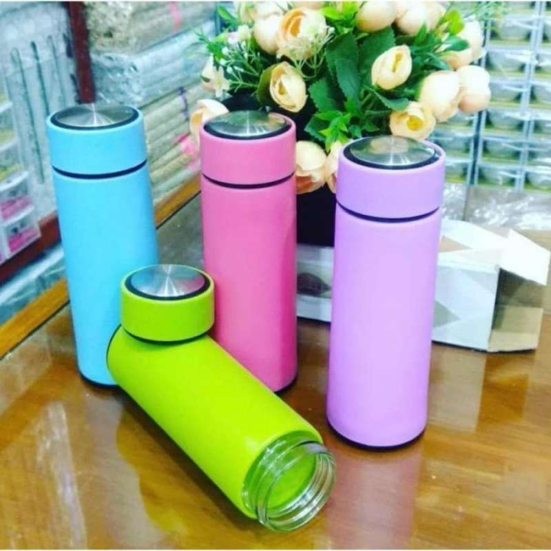 Jual Botol Minum Kaca Sakura Polos 400ml Tumbler Beling Cover Plastik ...