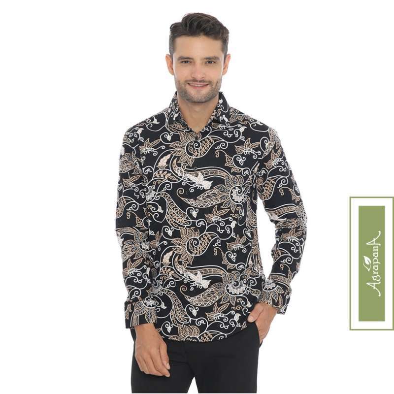 Promo Agrapana Batik Slimfit Baju Kemeja Hem Batik Pria Cowok Lengan ...