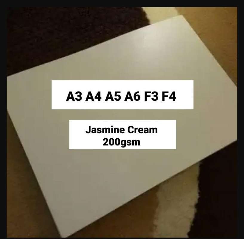 Jual Kertas Jasmine Cream A3 A4 A5 A6 F3 F4 200gsm - Cream A6 Isi 250 ...