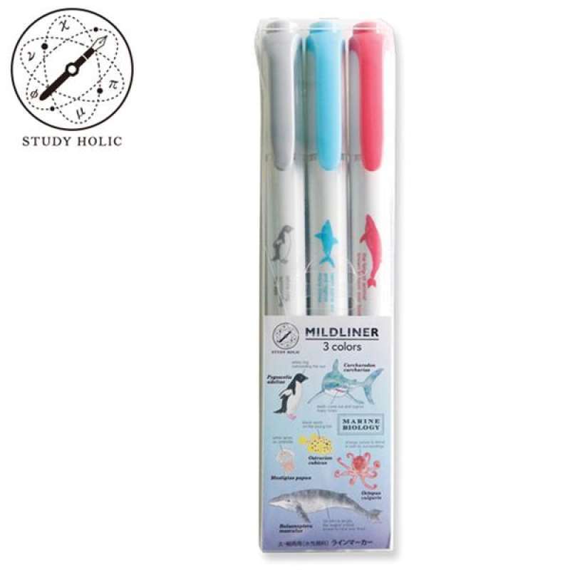 Jual GreenFlash-STUDY HOLIC MILDLINER Highlighter 3 Color Set (Marine Biology) di Seller ...
