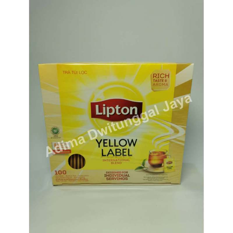 Jual Lipton Yellow Label 100 Tea Bag Envelope / Teh Lipton / Teh Hitam ...