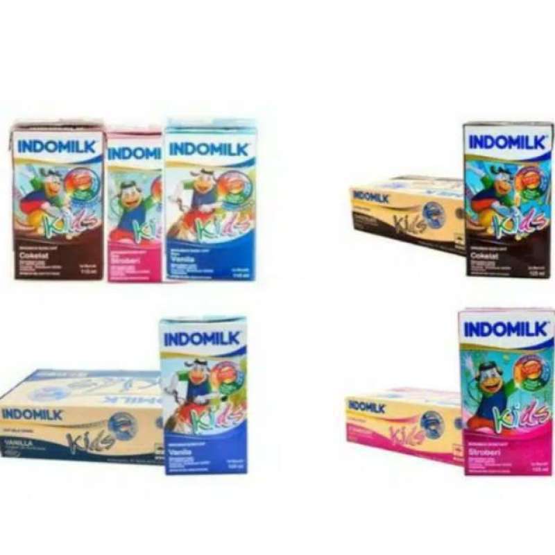 Jual Indomilk Kids 115 ml isi 40 pcs 115ml susu milk dus karton di ...