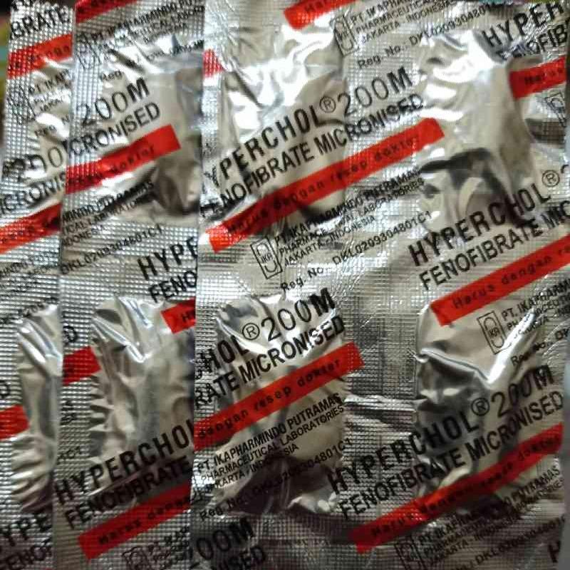 Jual HYPERCHOL 200 M FENOFIBRATE 200 Mg Strip (6 Kapsul) ORIGINAL ...