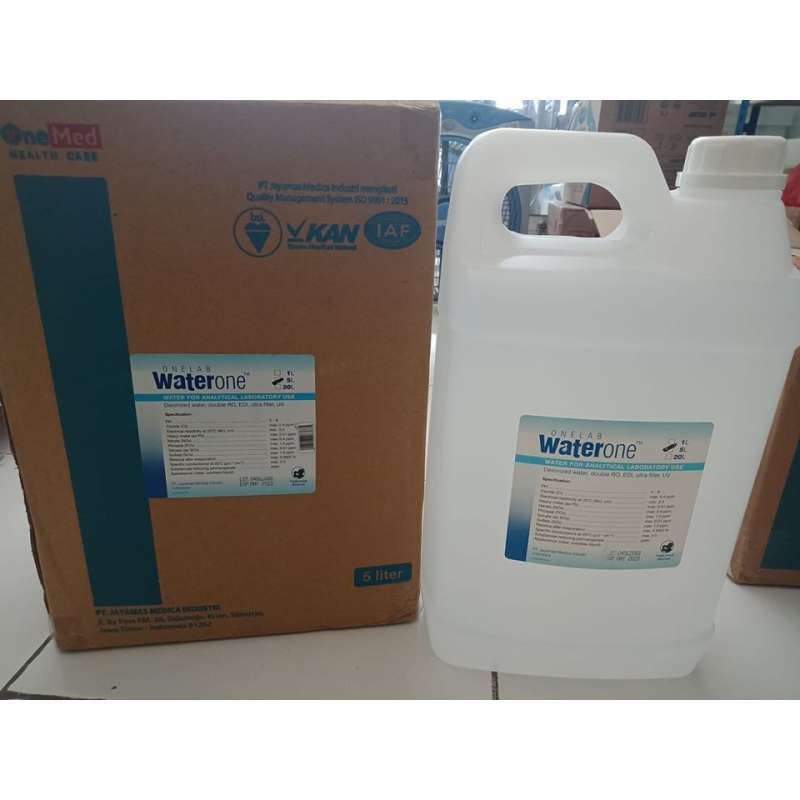 Promo [ cod] Onemed Water One 5 Liter Waterone Aquades Aquabidest Aquademin 5l Diskon 35% Di ...