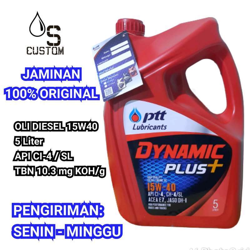 Jual PTT Dynamic 15w40 API CI 5L Oli Diesel di Seller OS Custom ...