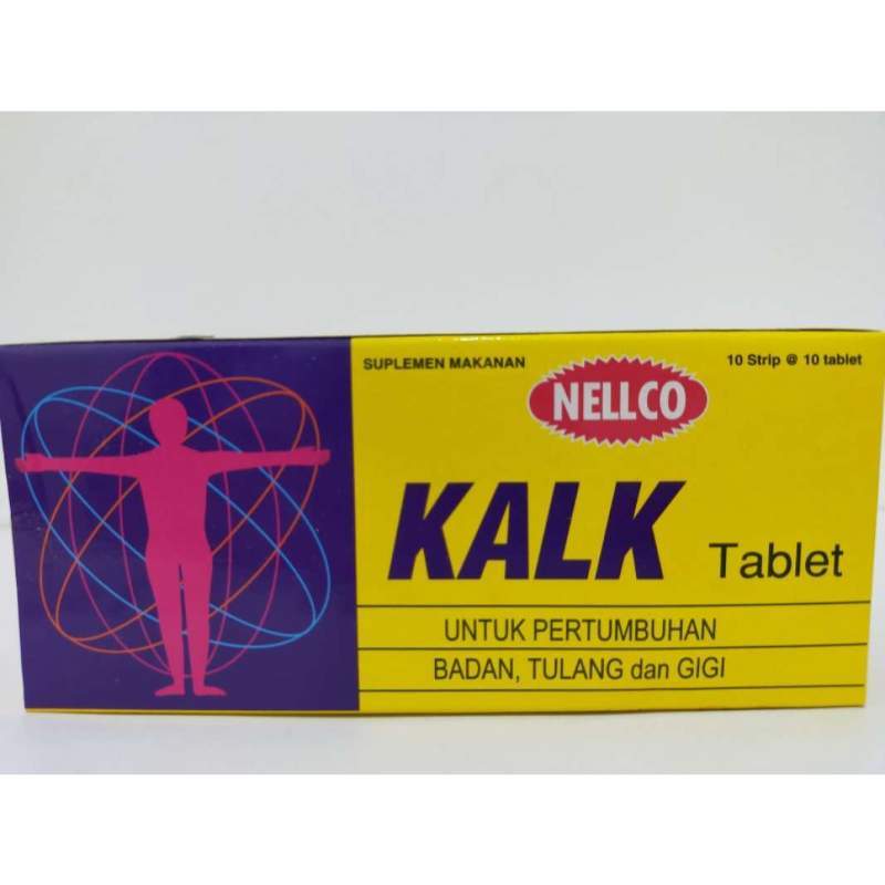 Jual Nellco Kalk Tablet Box Isi 100 Tablet Untuk Pertumbuhan Badan ...