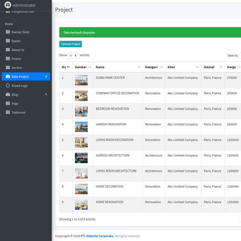 Jual Jual Source Code Website Corporate Company Profile 8 Dengan Laravel Di Seller Mandiri ...