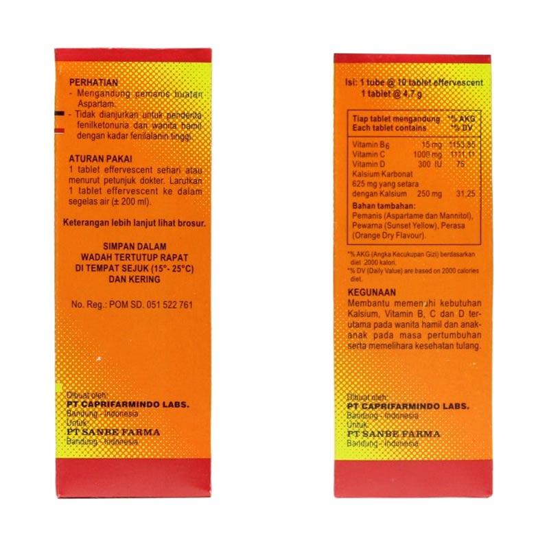 Jual Sanbe Farma Caldece Tablet Effervescent Rasa Orange Di Seller ...
