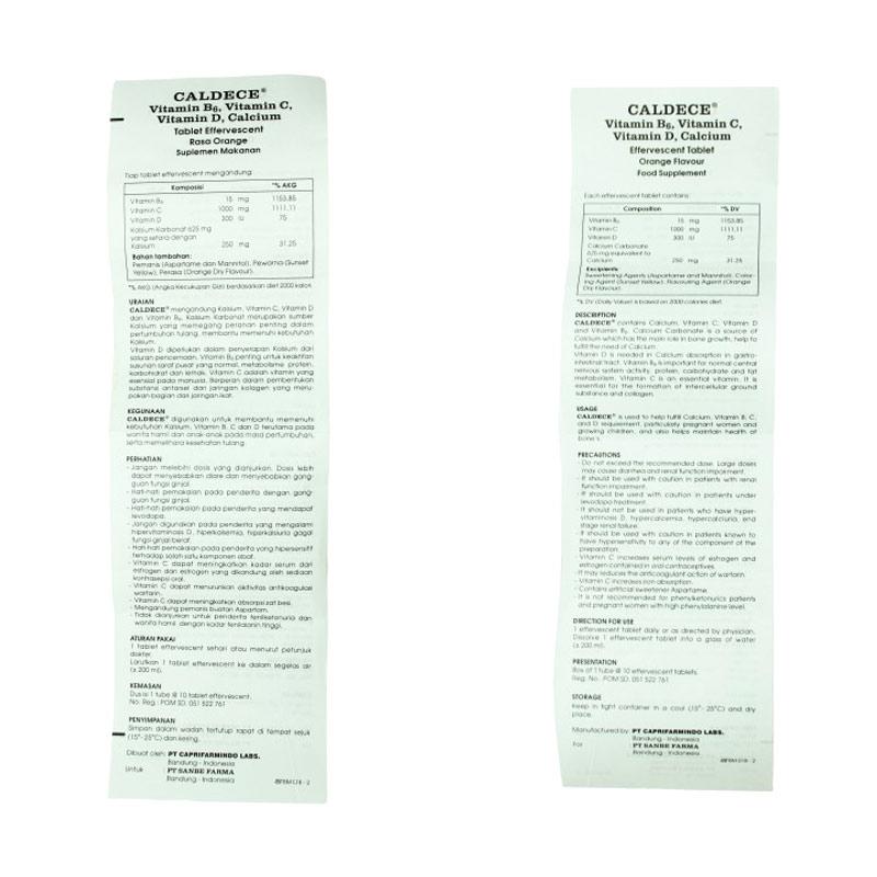 Jual Sanbe Farma Caldece Tablet Effervescent Rasa Orange Di Seller ...