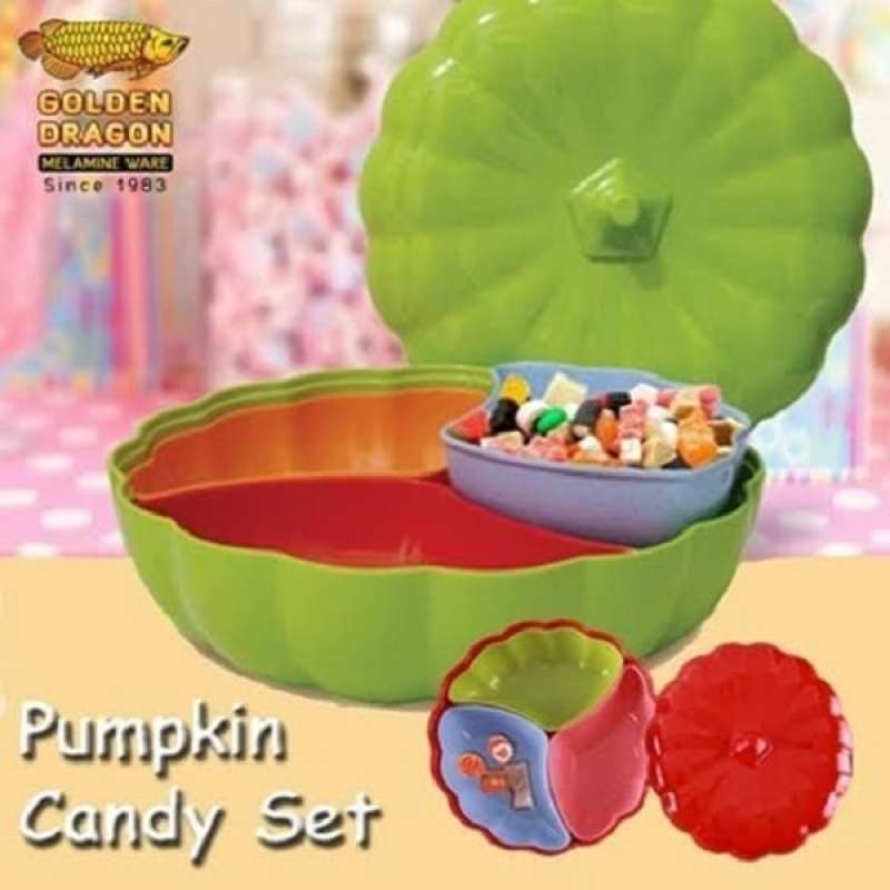 Jual Pumpkins Candy Set | Candy Set Labu | Tempat Kue | Tempat Permen ...