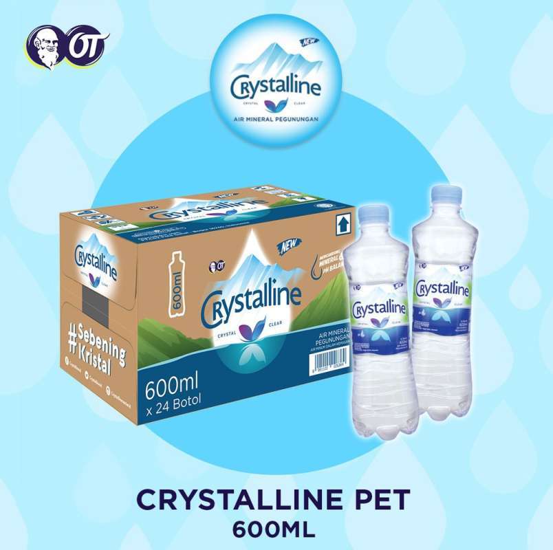 Jual Crystalline Mineral Water Air Mineral 600ml [ dus 24 botol ] di Seller SOULSPIN ...