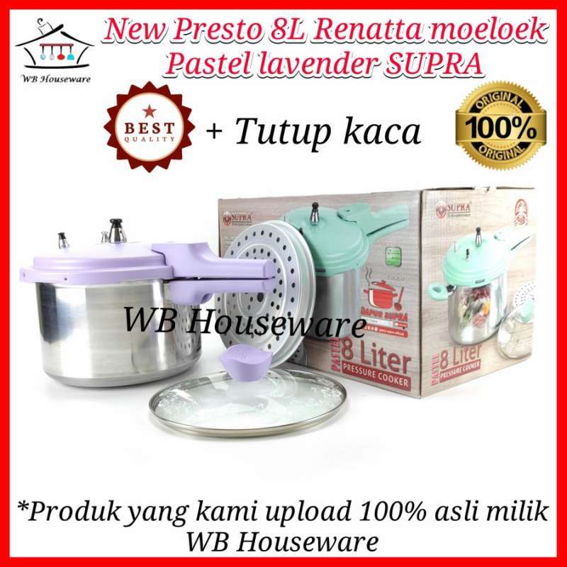 Jual panci presto 8 liter SUPRA pressure cooker LAVENDER renatta series ...