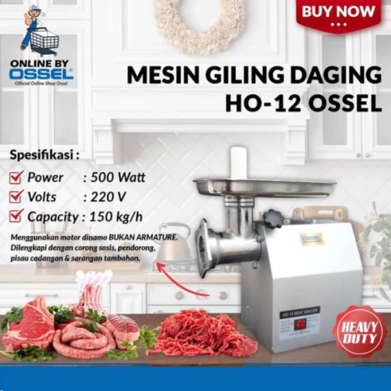 Jual Mesin Giling Daging Ho12 Ossel Alat Gilingan Daging Listrik Cetak ...