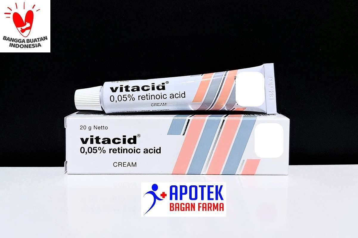Jual VITACID 0,05% TRETINOIN CREAM 20 GRAM di Seller APOTEK BAGAN FARMA ...