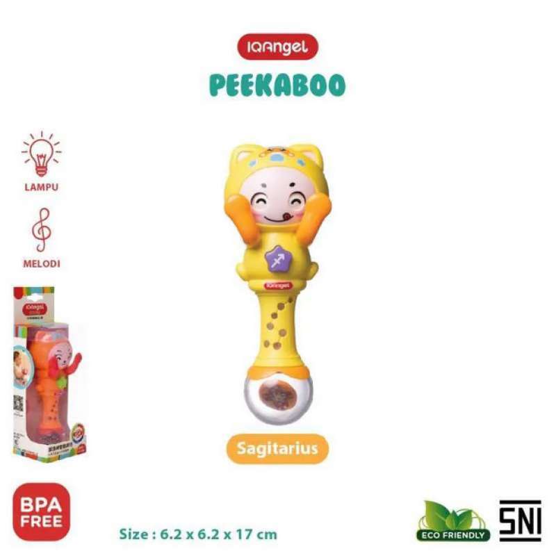 Jual IQ Angel Peekaboo Smart Rattle - Sagitarius di Seller A to Z ...