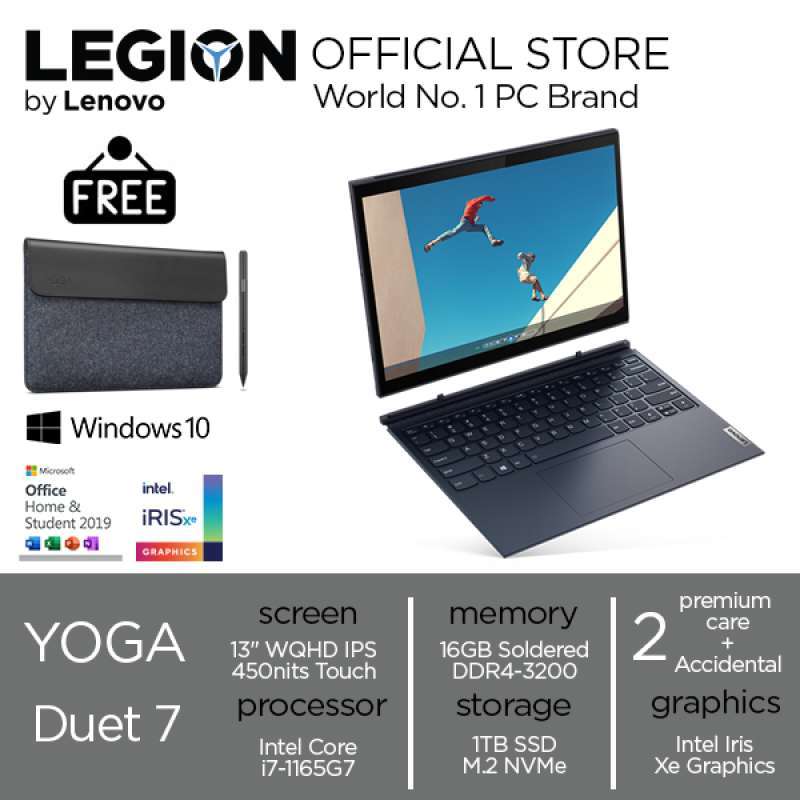 Jual Lenovo Yoga Duet Itl Id Intel I G Gb Tb Ssd Wqhd Touchscreen Win Ohs