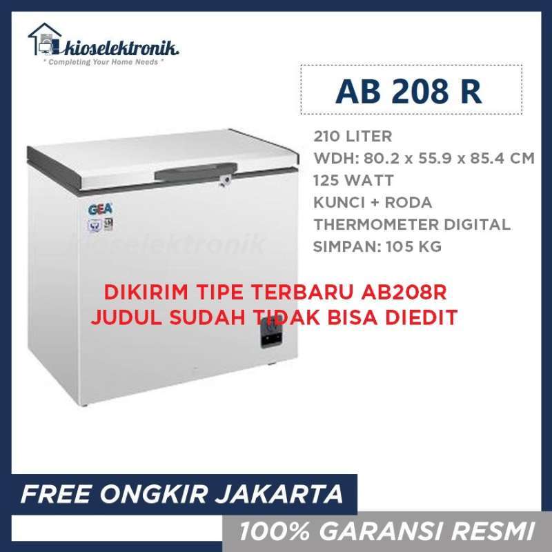 Jual Gea Ab226r Chest Freezer 220 Liter - 94cm - 90 Watt - Freezer ...