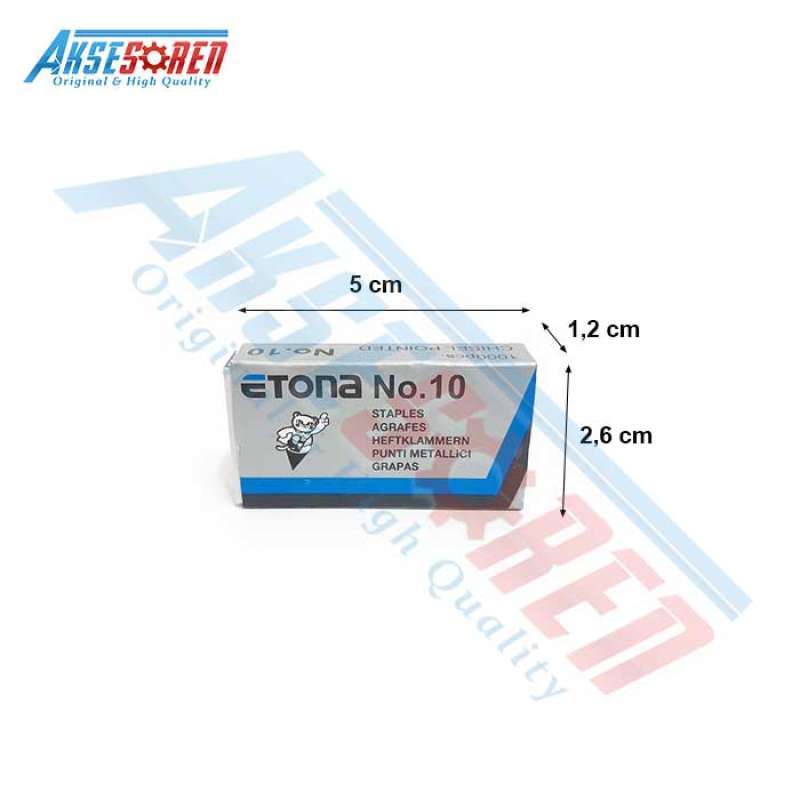Jual Isi Refill Staples Etona [no. 10] / Stapler / Cekrekan / Hekter Di ...