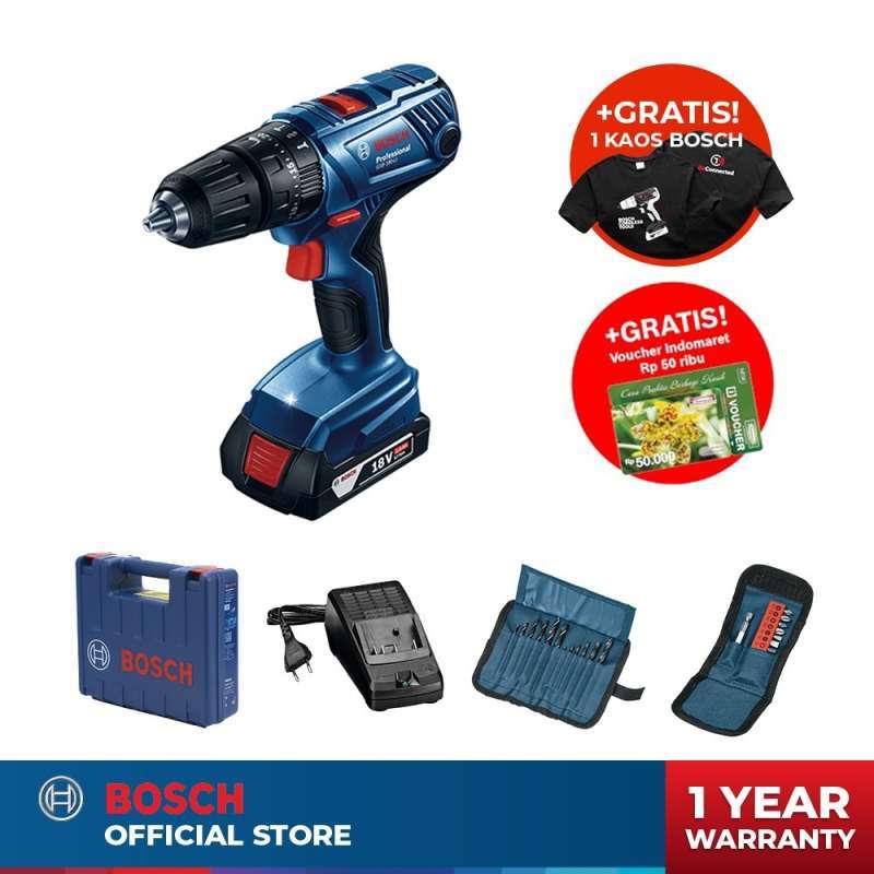 Jual Bosch GSB 180-LI Nirkabel Mesin Bor Tembok - Blue Black di Seller ...