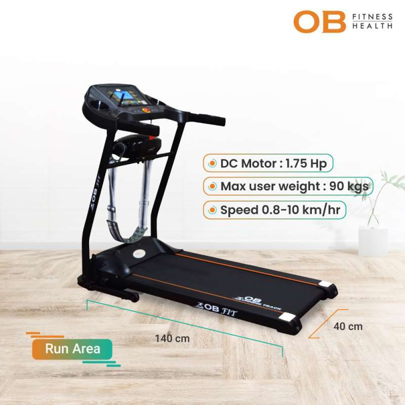 Promo Electric Treadmill Ob Fit Ob-1062 With Belt Massager Ergonomic ...