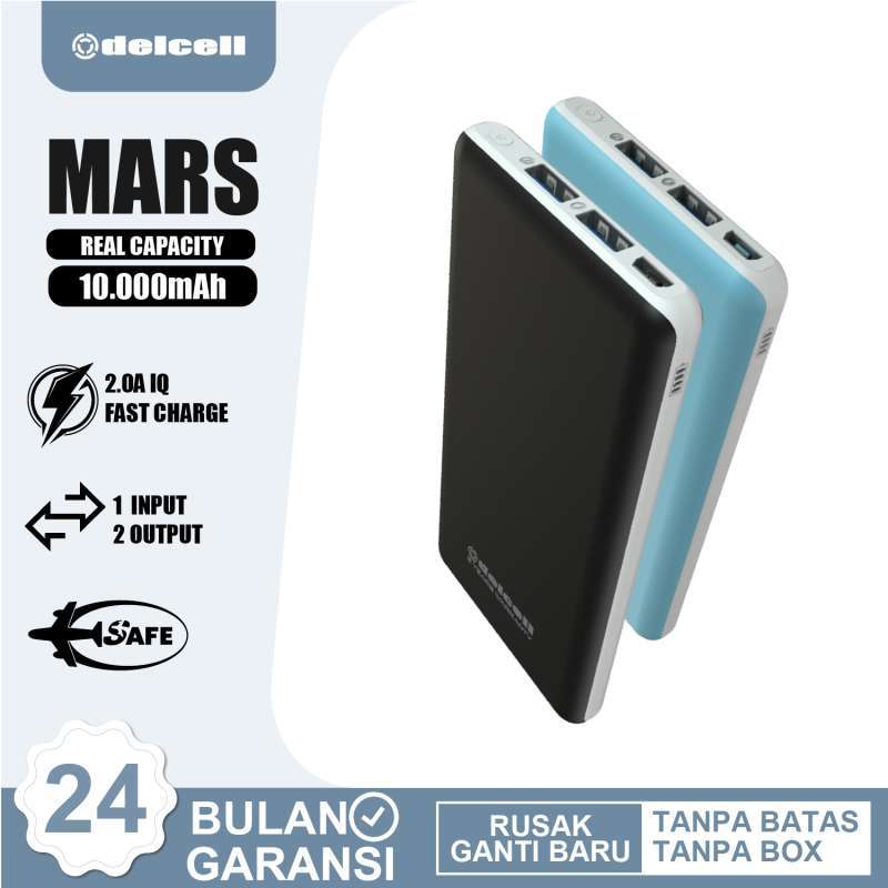 Jual Delcell Mars Powerbank - White [10000 Mah/real Capacity] Di Seller ...