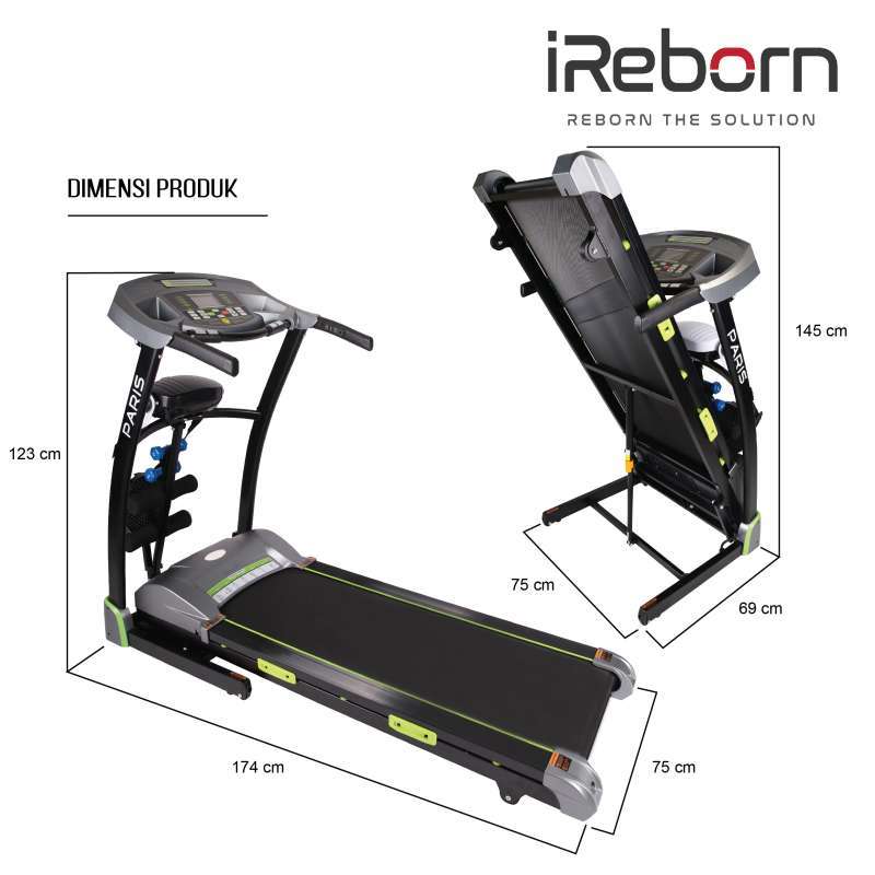 Promo Treadmill Elektrik Ireborn Paris Alat Fitness (jabodetabek ...